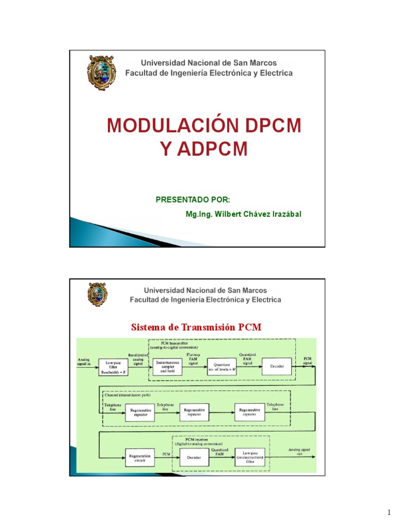 005 DPCM Adpcm | PDF | Transmisión de datos | Procesamiento de la señal