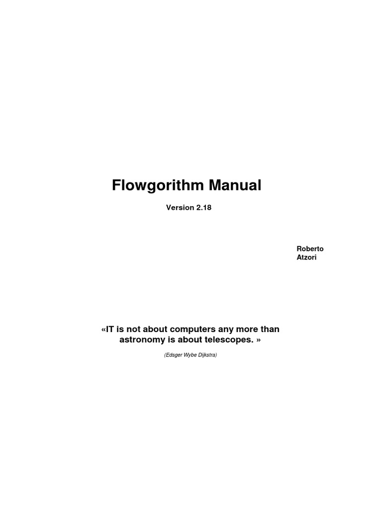 Flowgorithm Manuale EN - 2.18 | PDF | Boolean Data Type | Data Type