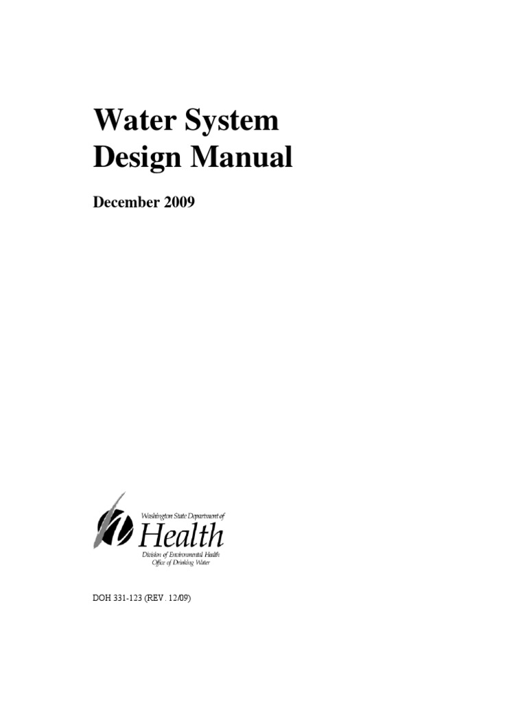 Water System Design Manual PDF | PDF | Water Supply Network | Water ...