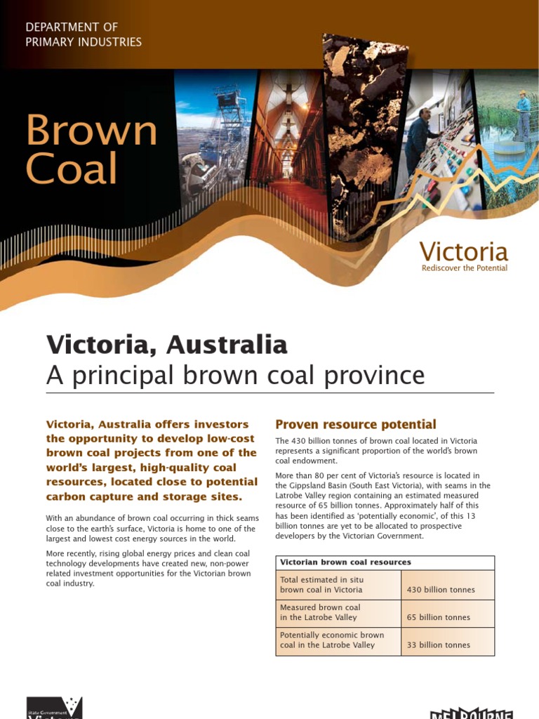 Victorian Brown Coal Fact Sheet | PDF | Victoria (Australia) | Coal