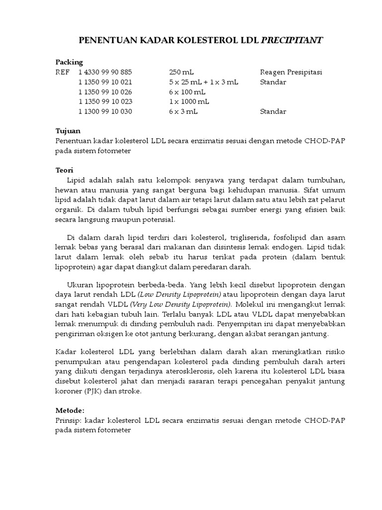 Modul Kolesterol LDL | PDF