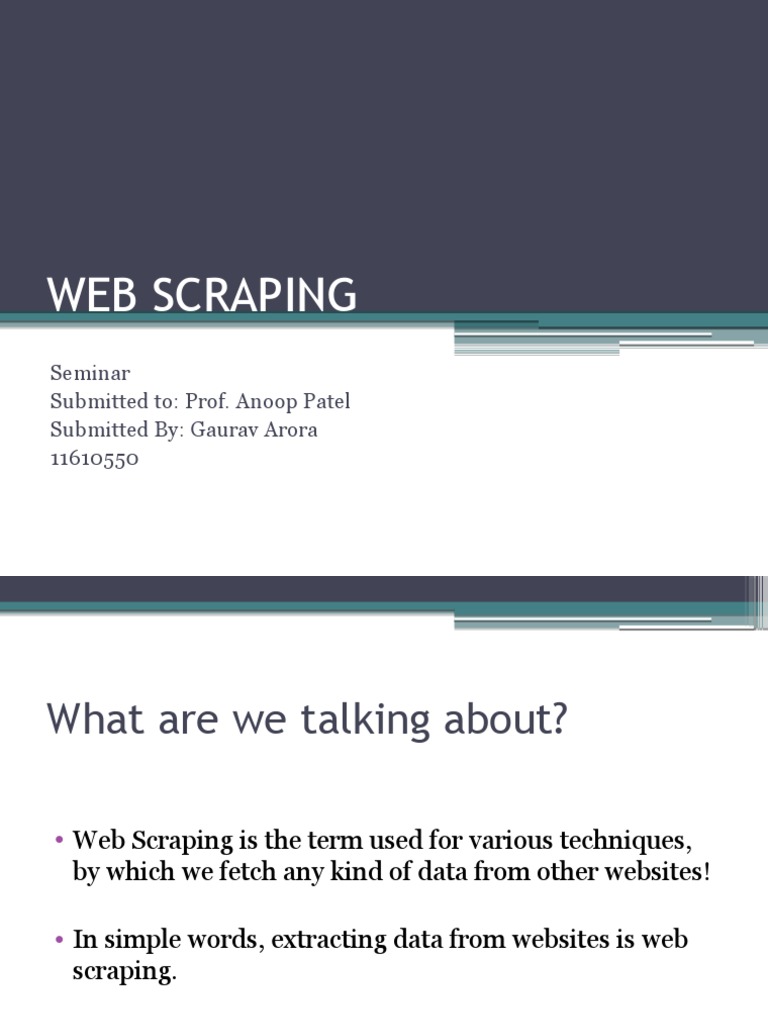 Scraping | PDF | Html | World Wide Web