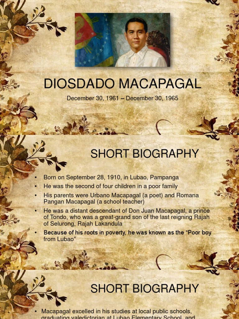 Diosdado Macapagal Talambuhay