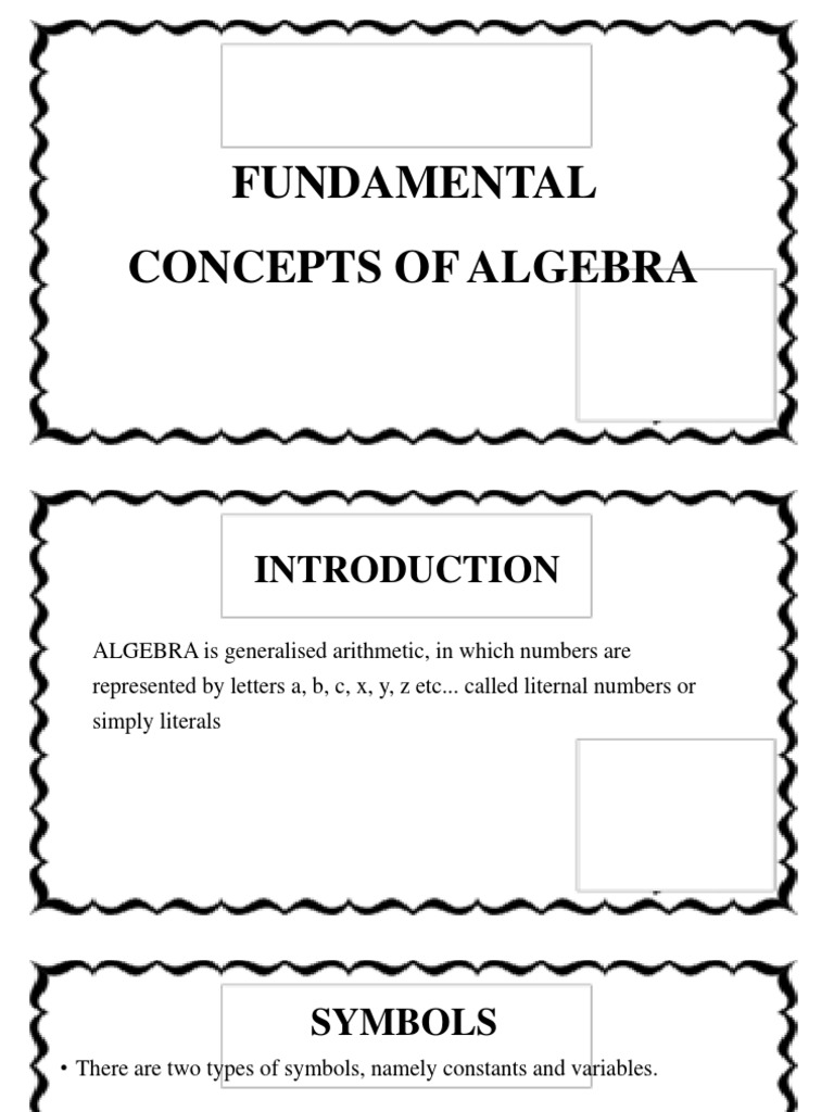 Fundamental Concepts of Algebra | PDF | Algebra | Variable (Mathematics)