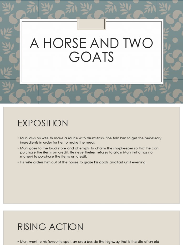 A Horse and Two Goats | PDF