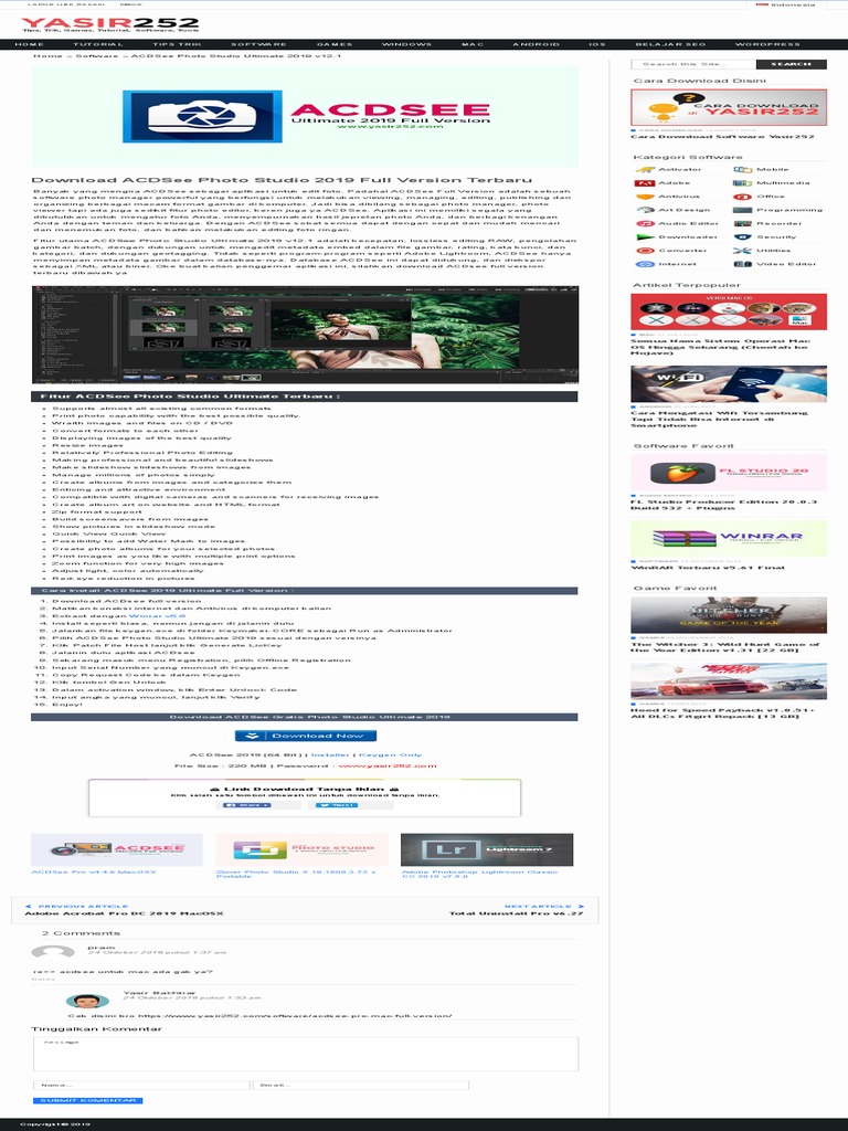 Cara Install ACDSee Full Version 2019 Ultimate 12.1 | PDF