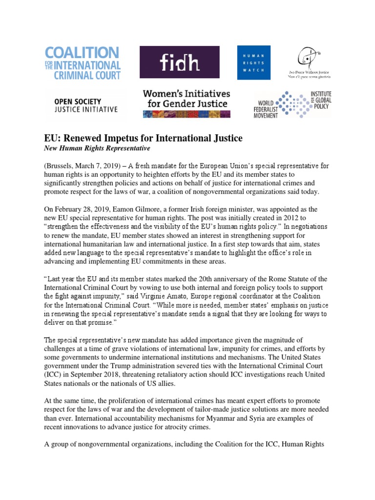 Eusr Final | PDF | International Criminal Court | European Union