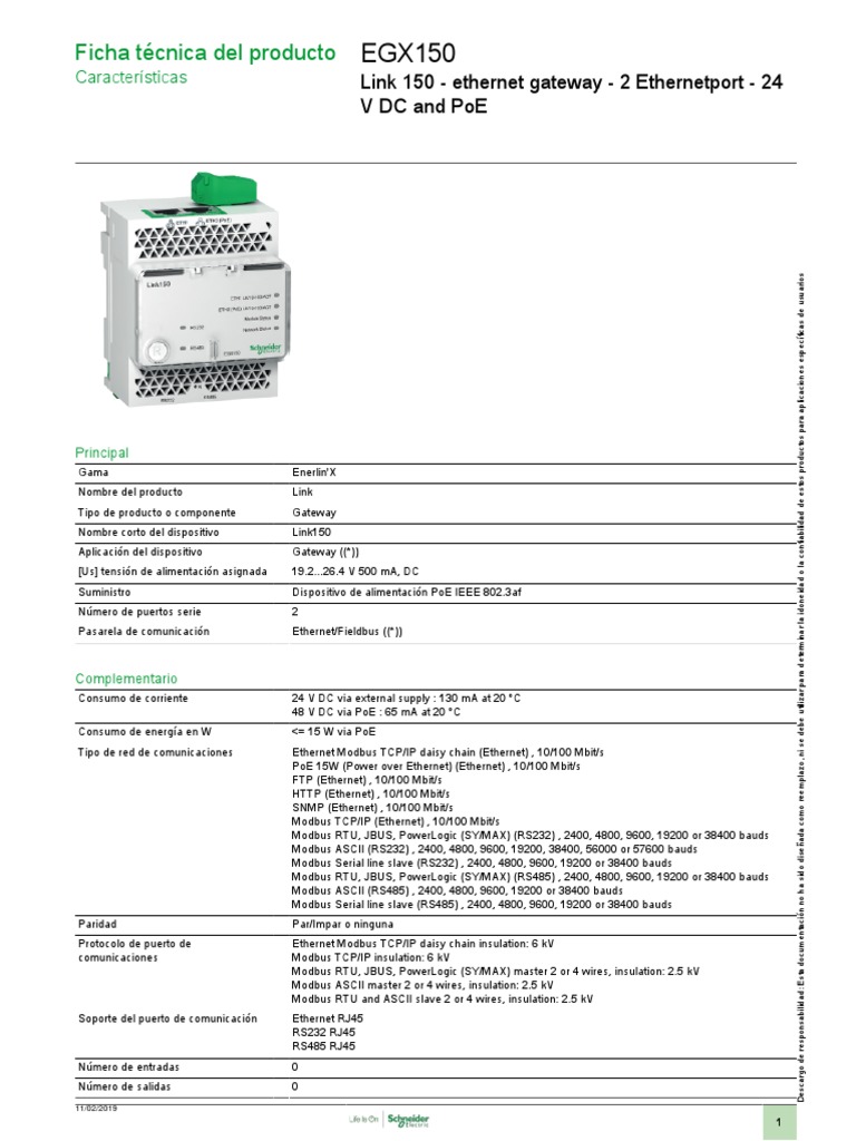 EGX100 | PDF | Transmisión de datos | Protocolos de red