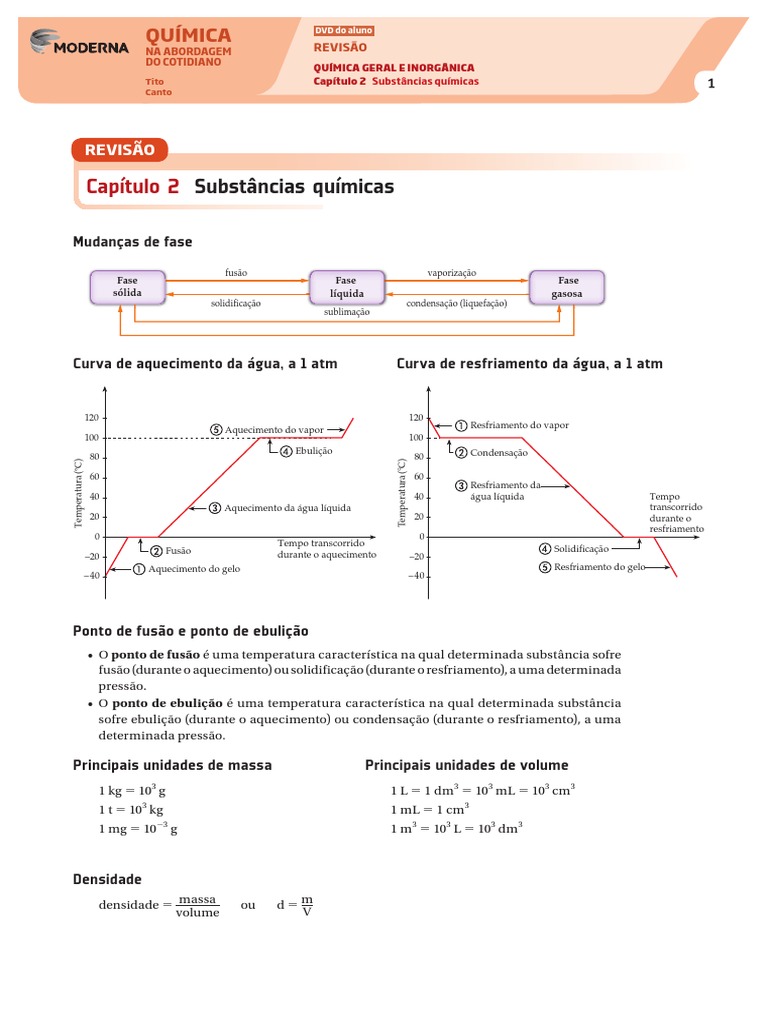 Química Resumo Sobre Substâncias Pdf Mistura Congelamento
