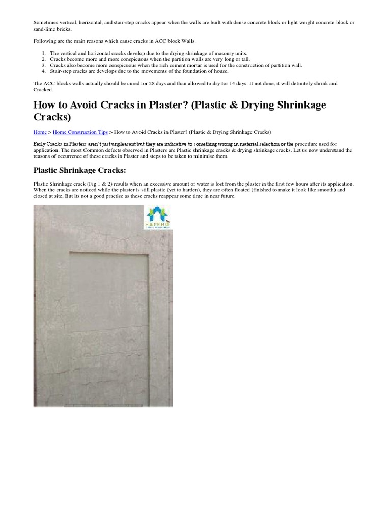 Crackes in Aac | PDF | Plaster | Mortar (Masonry)