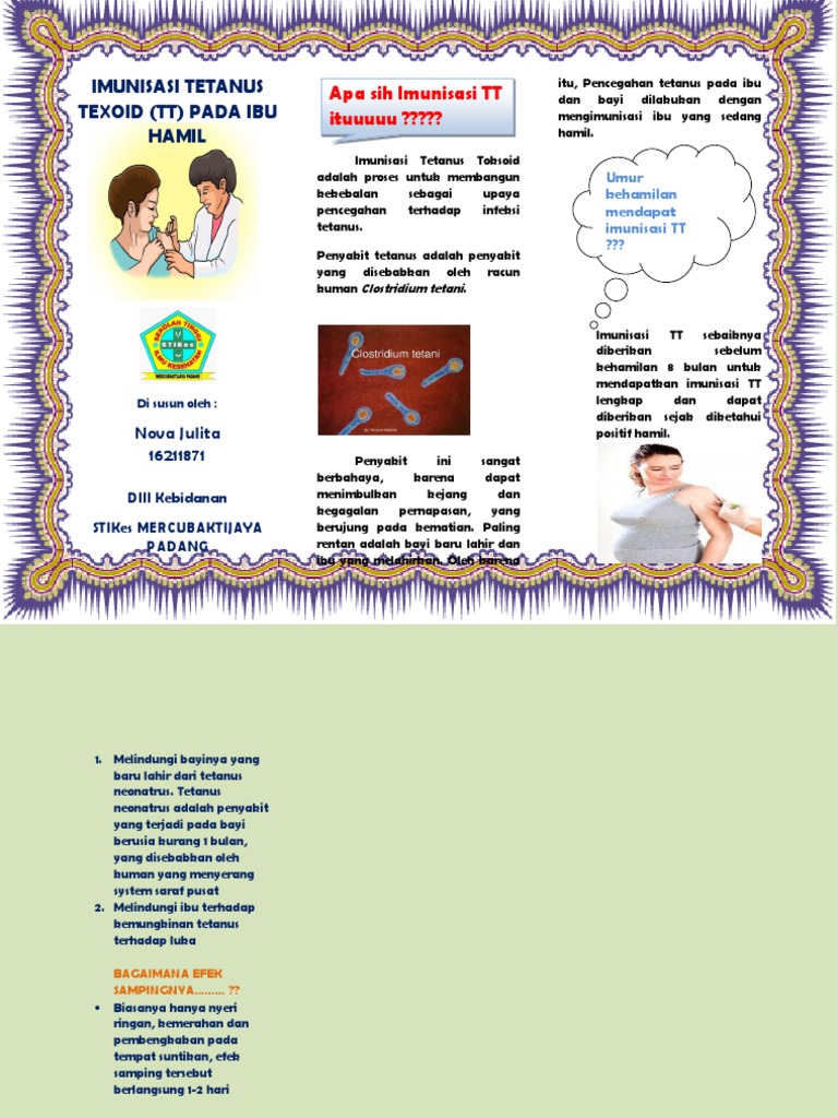 Leaflet Imunisasi TT | PDF
