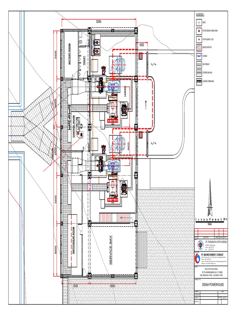 03-Denah Desain Plta Sawangan-POWERHOUSE | PDF