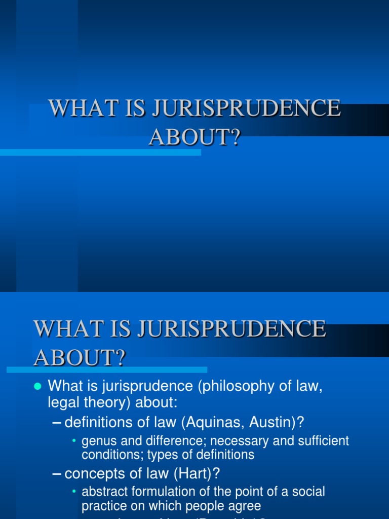 What Is Jurisprudence About | PDF | Jurisprudence | Normative