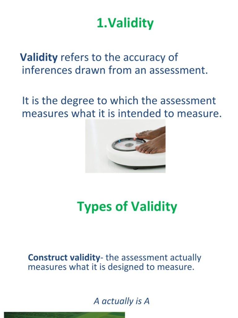 1.validity: Validity Refers To The Accuracy of | PDF | Educational ...