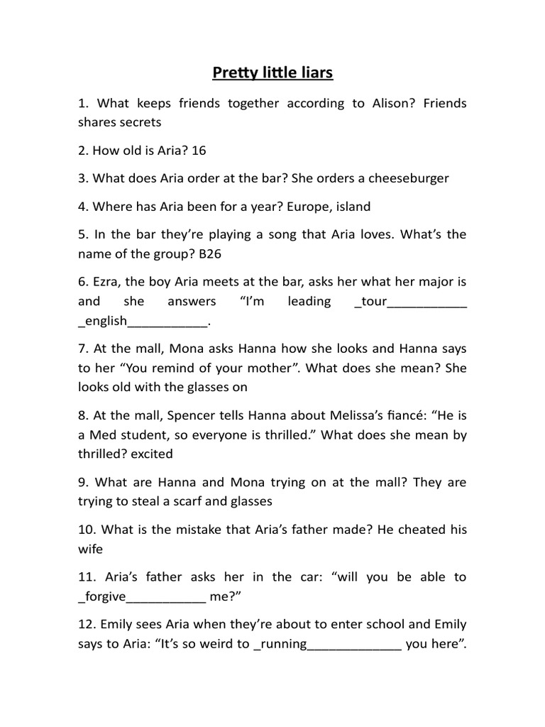 Pretty Little Liars | PDF | Pretty Little Liars