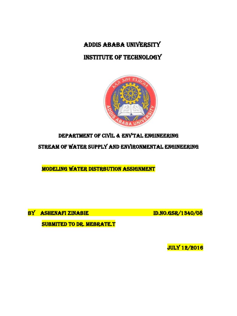 Modeling Assignment by Ashenafi Zinabie | PDF | Pressure | Pump
