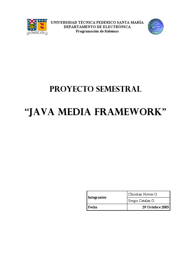 Informe JMF | PDF | Streaming Media | Java (lenguaje de programación)