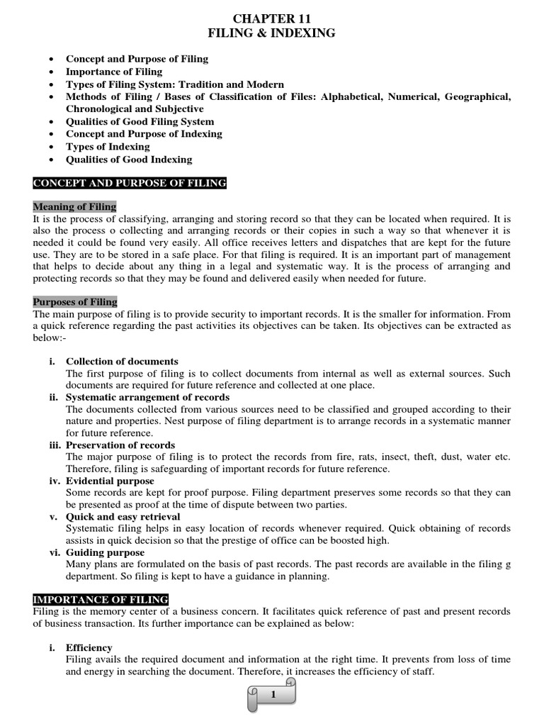 Filing and Indexing | PDF | Search Engine Indexing