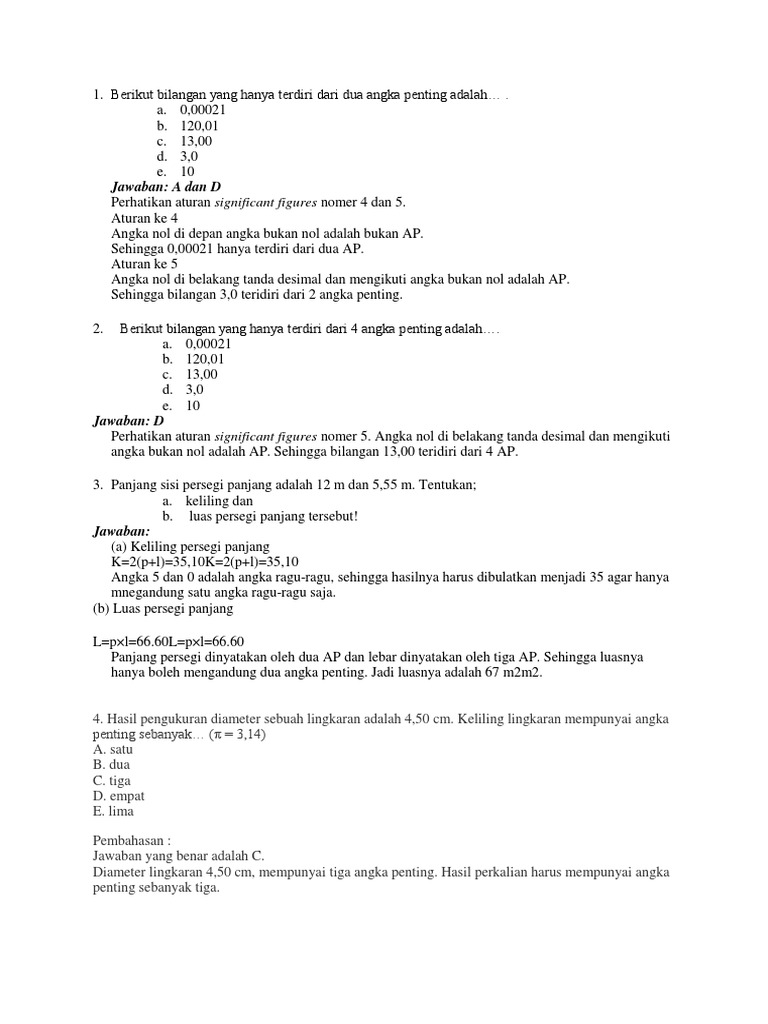 Tugas Angka Penting | PDF | Metode & Bahan Ajar | Sains & Matematika