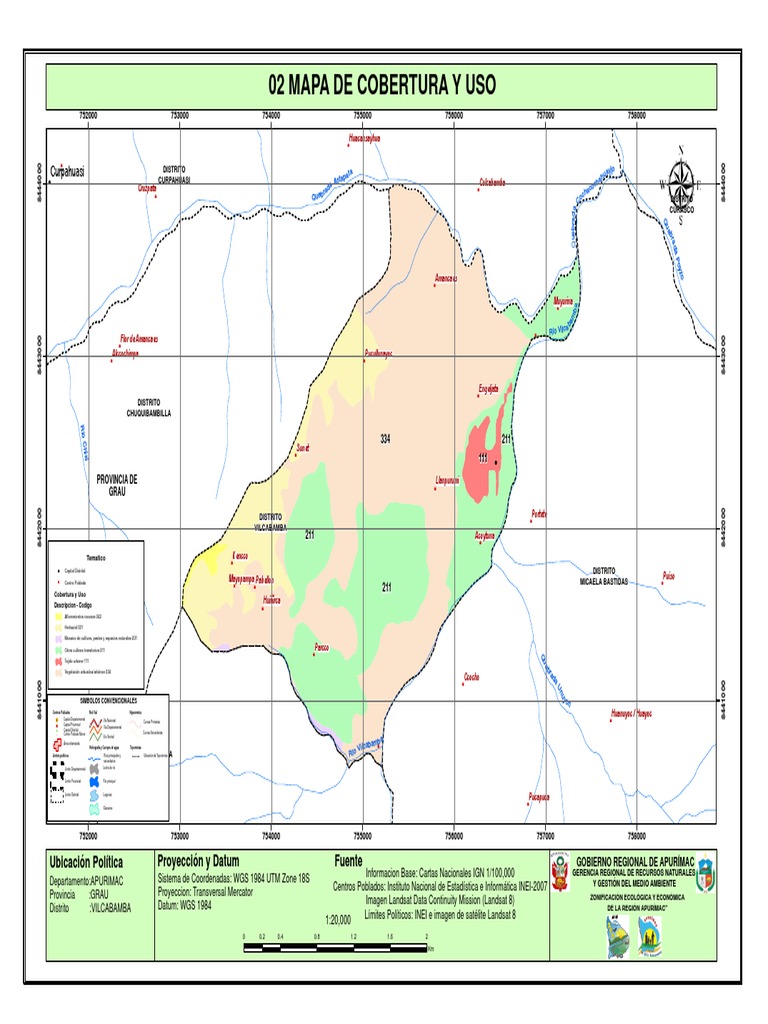 Mapa Cobertura y Uso Vilcabamba | PDF | Datos geográficos e información ...