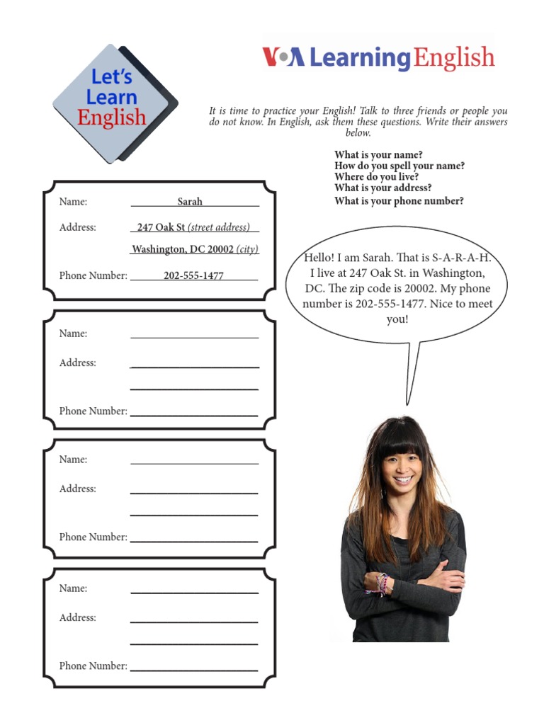 It Is Time To Practice Your English! Talk To Three Friends or People ...