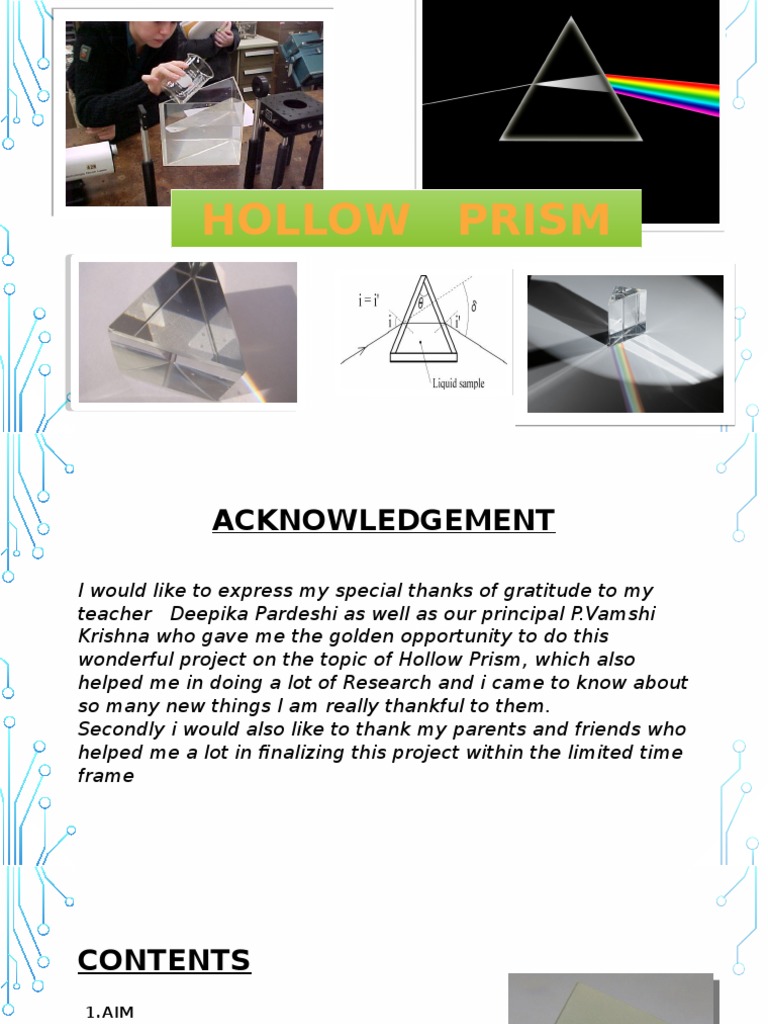 Hollow Prism | PDF | Prism | Refraction