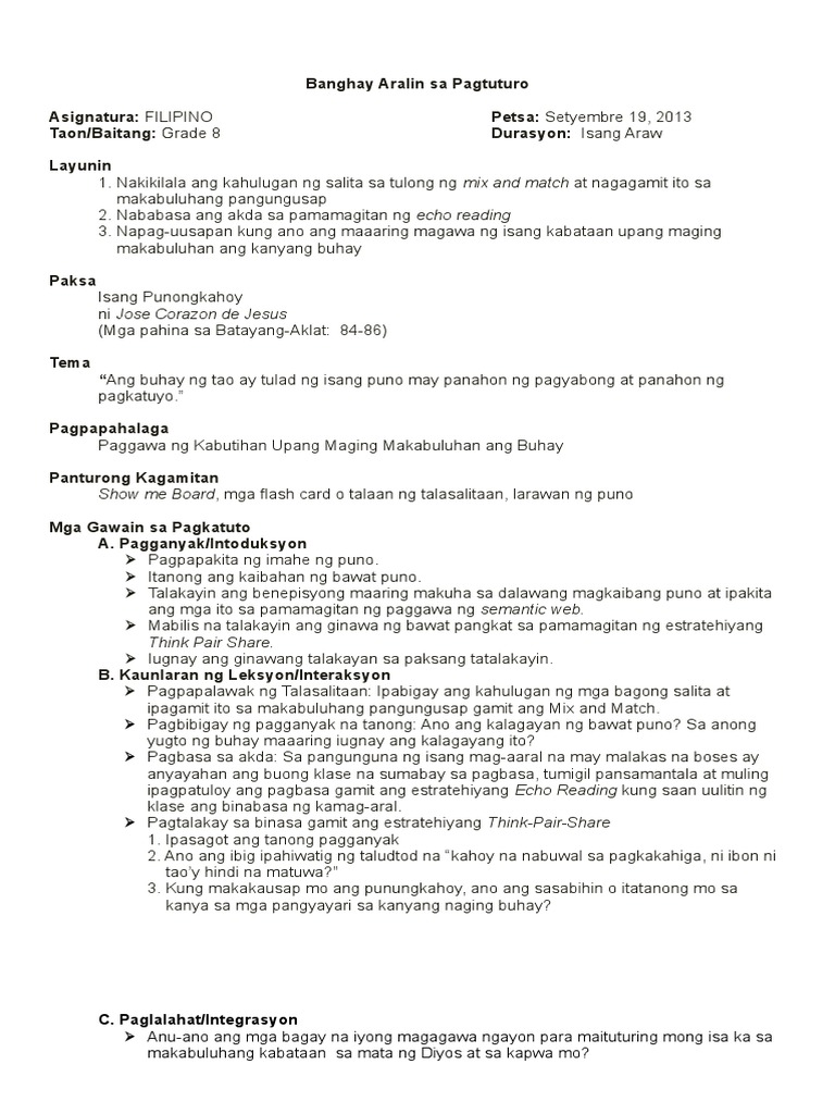 Cot Lesson Plan | PDF
