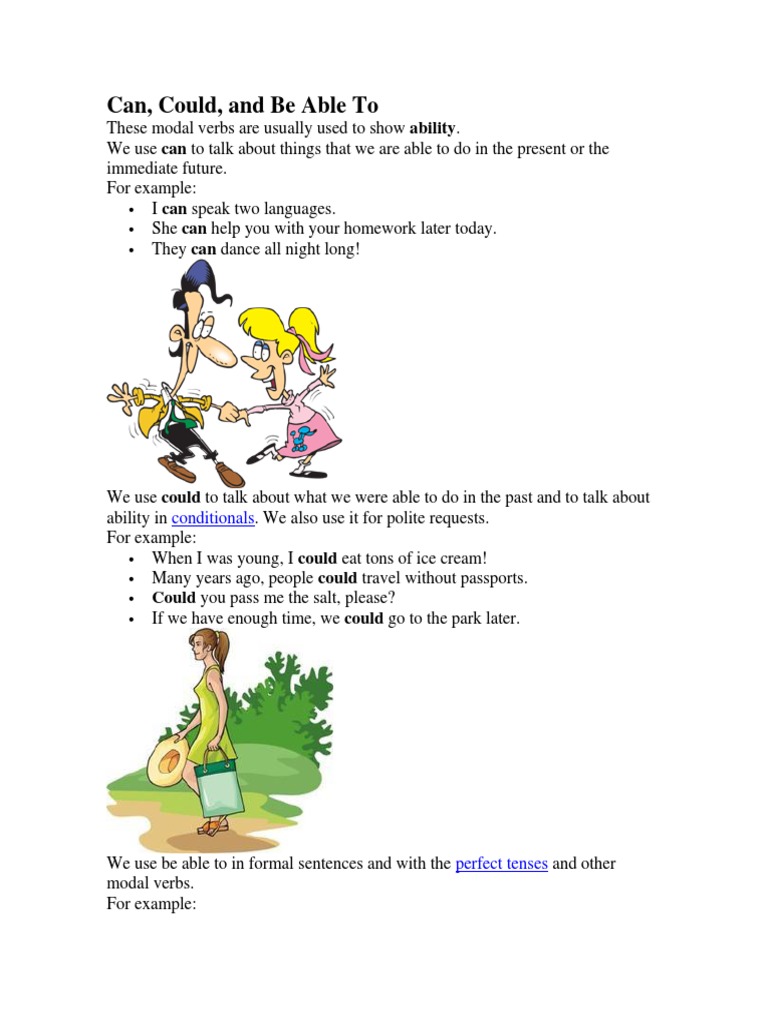 Can, Could, and Be Able To: Conditionals | PDF | Grammatical Tense | Verb