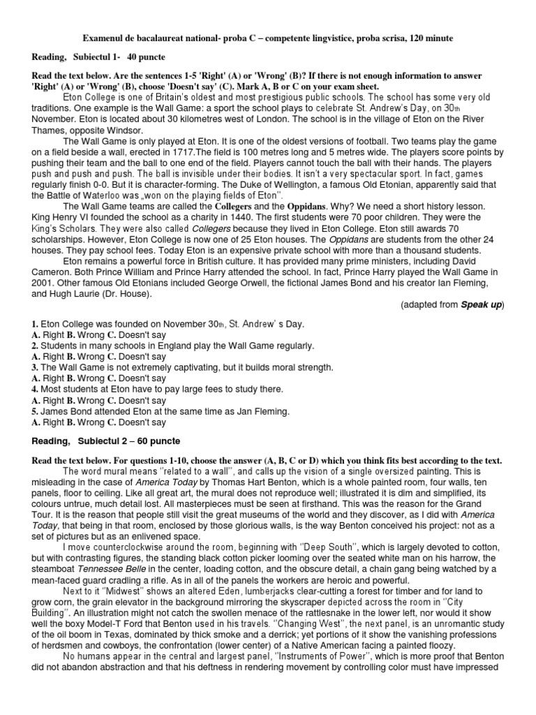 Use of English Test - B2 Level | PDF