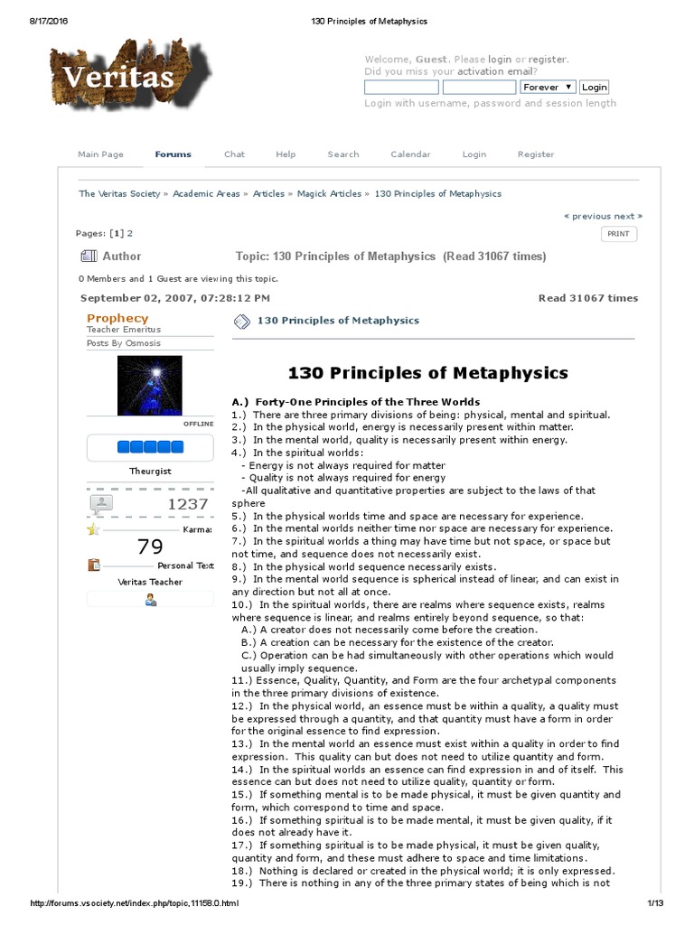 130 Principles of Metaphysics | PDF | Soul | Mind