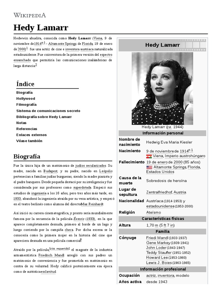 Hedy Lamarr | PDF | Cine
