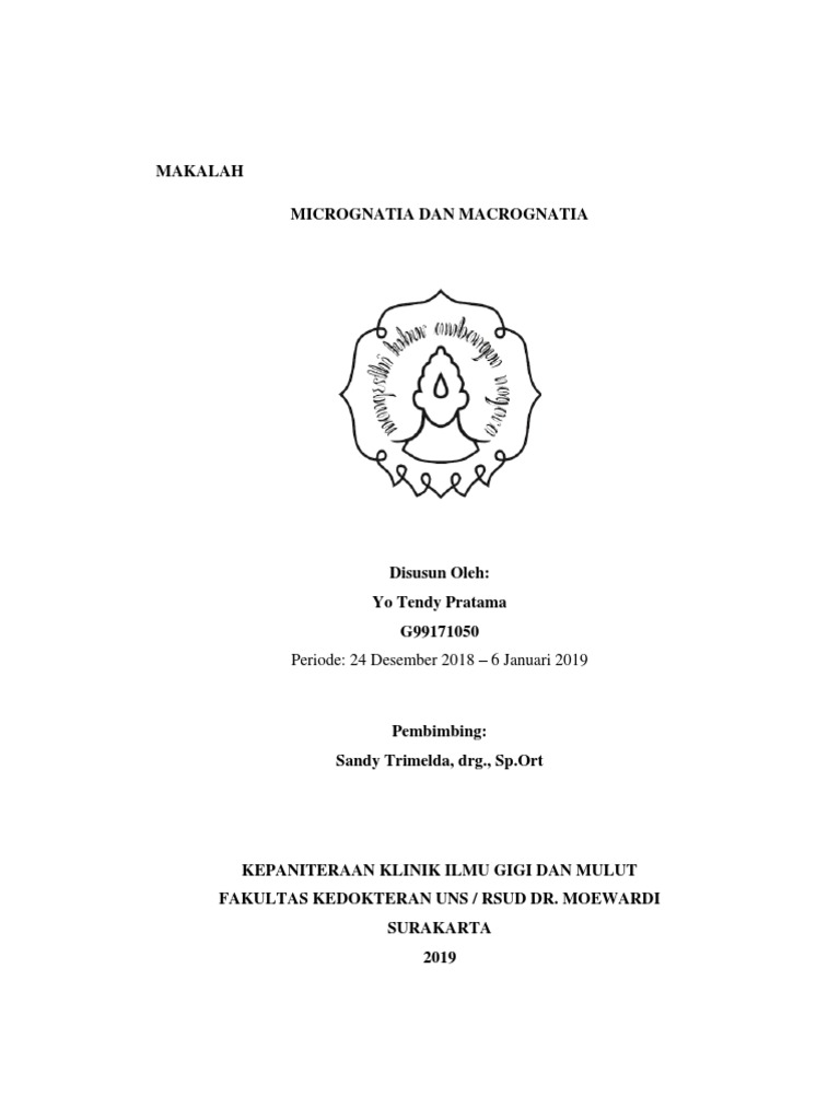 Micrognatia Macrognatia Yo Tendy | PDF