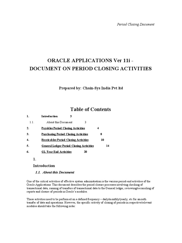 Period Closing Activities | PDF | Accounts Payable | Receipt