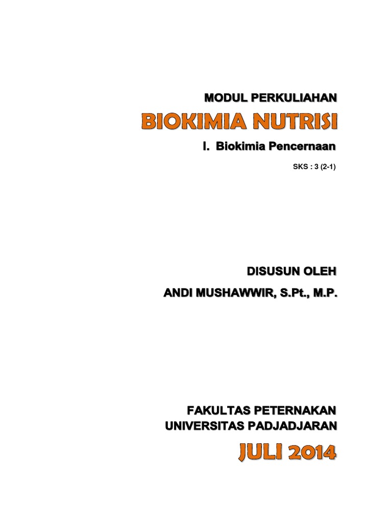 Biokimia Nutrisi | PDF | Kesehatan Holistik | Sains & Matematika