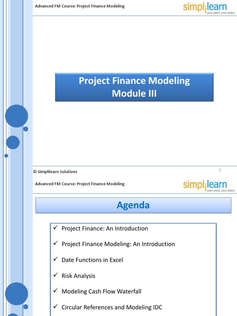 Project Finance Modelling | PDF | Project Finance | Debt