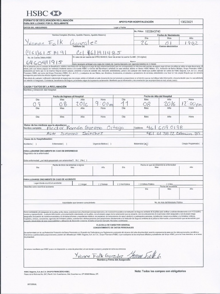 Formato de Declaracion HSBC PDF | PDF