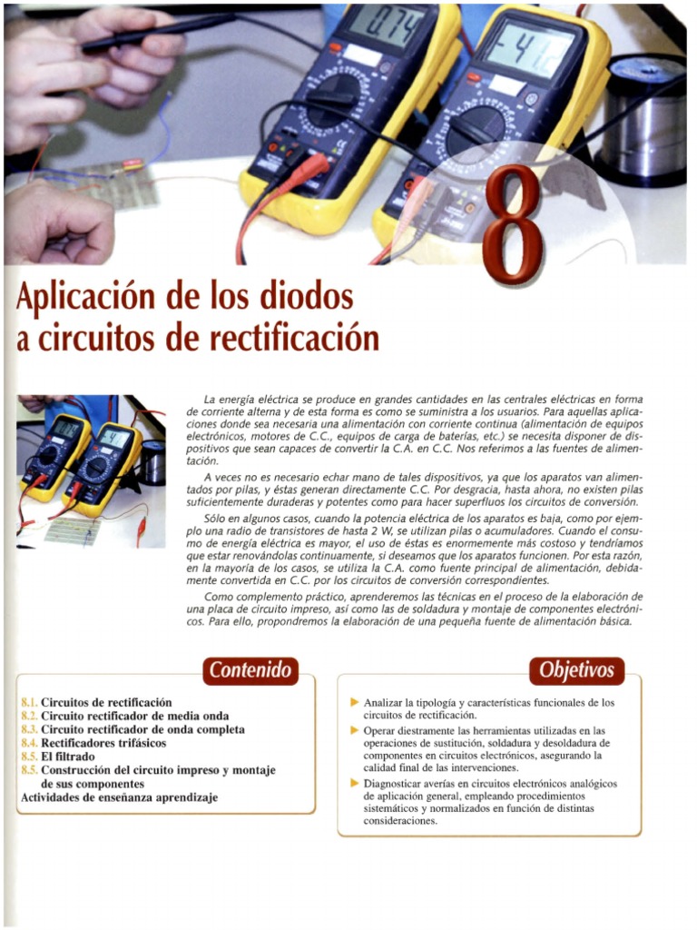 Aplicacion de Los Diodos A Los Circuitos de Rectificacion | PDF | Rectificador | Diodo