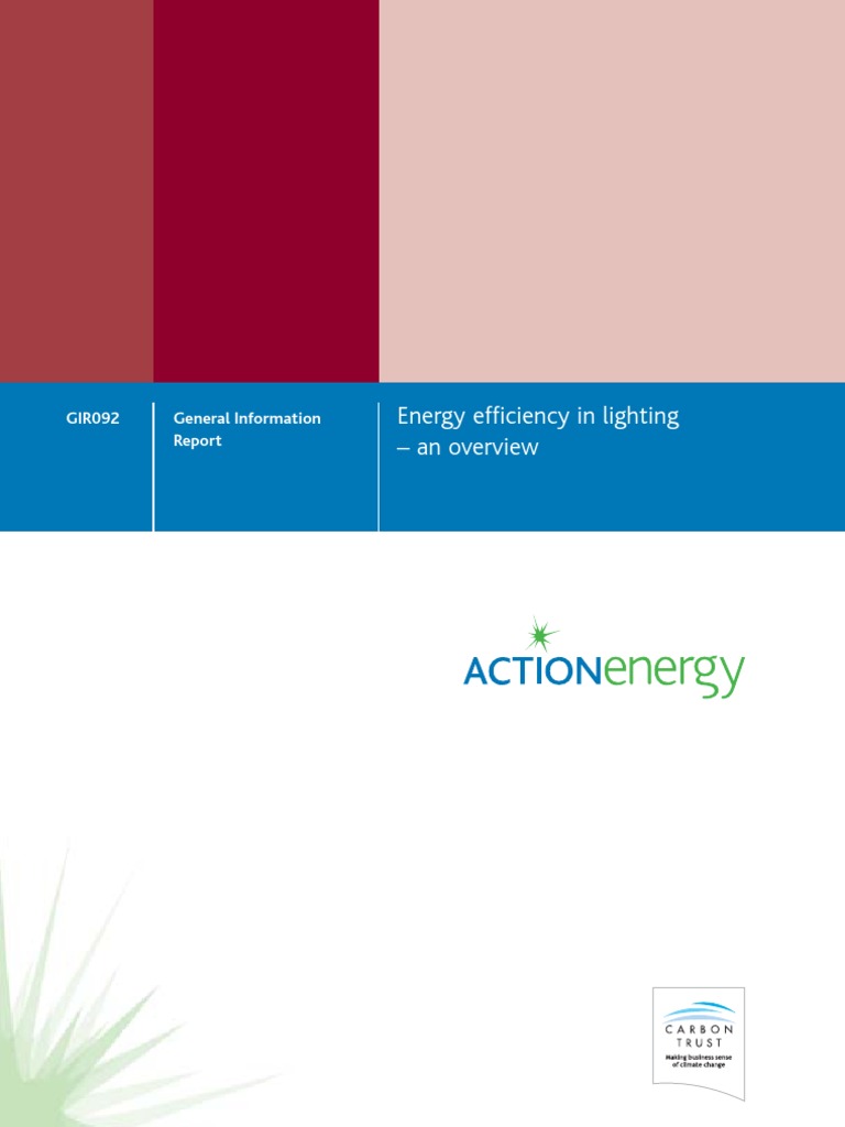 Energy Efficiency in Lighting - An Overview: General Information GIR092 ...