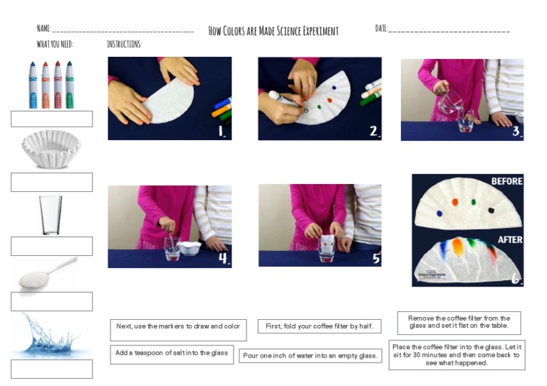 Color Mixing Science Experiment | PDF