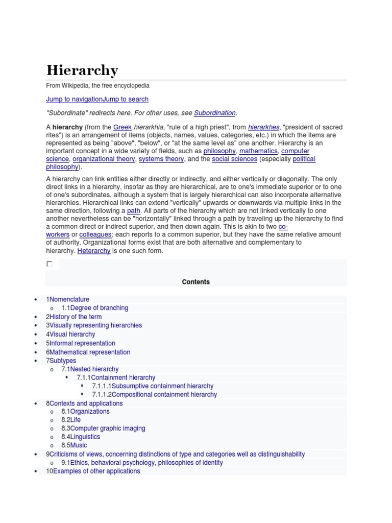 Hierarchy Example | PDF | Hierarchy