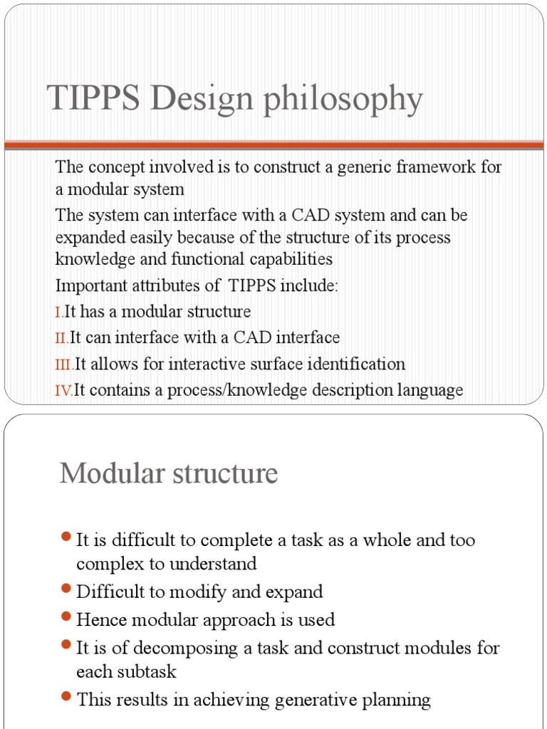 TIPPS Design Philosophy | PDF | Computer Aided Design | System