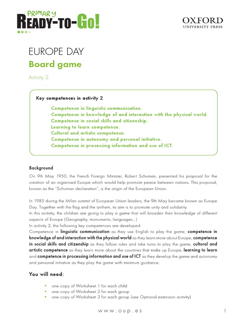 Europe Day - Board Game | PDF | European Union | Spain