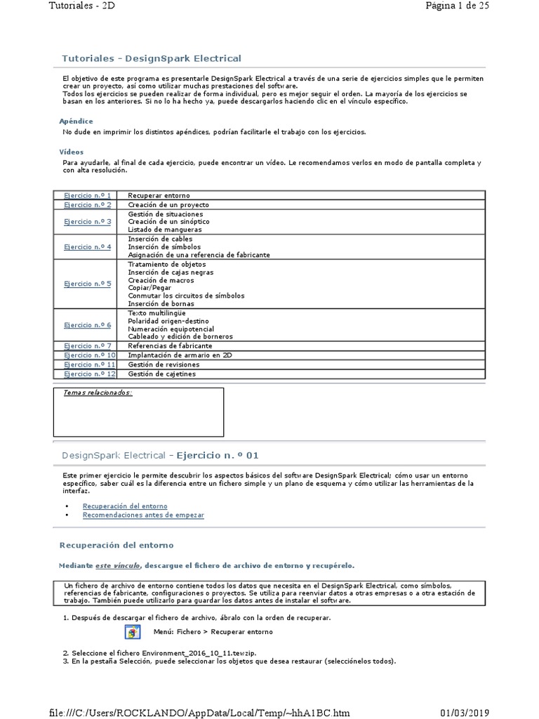 Tutoriales Desingspark Electrical PDF | PDF | Archivo de computadora | Point and Click