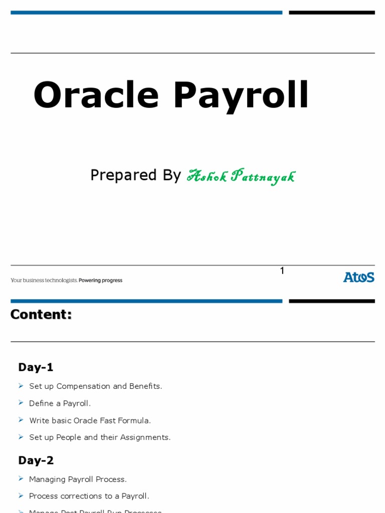 Oracle Payroll: Prepared by | PDF | Payroll | Salary