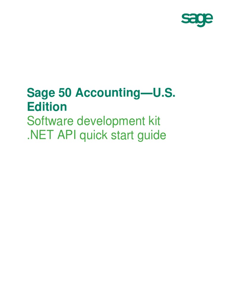 Sage 50 .NET API - Quick Start Guide | PDF | Receipt | Microsoft Visual ...
