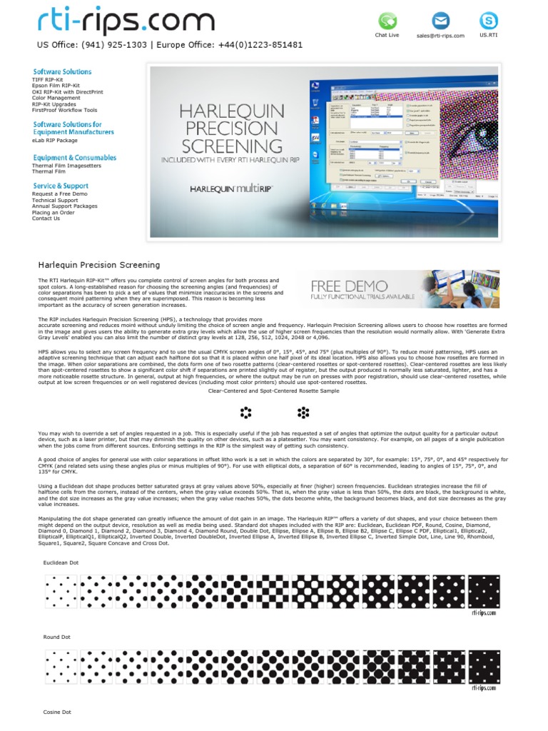 Harlequin Precision Screening in The RTI Harlequin RIP Separation ...