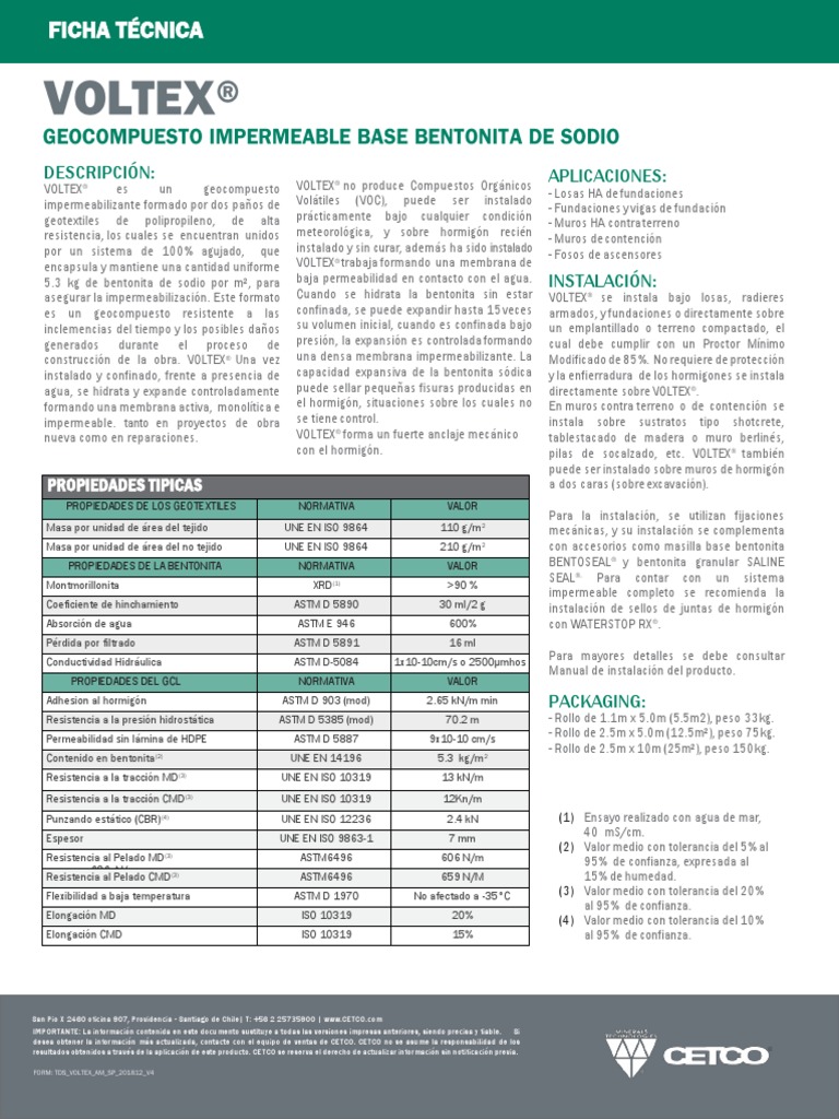 Tds Voltex Am SP 201812 v4 | PDF | Permeabilidad (Ciencias de la Tierra ...