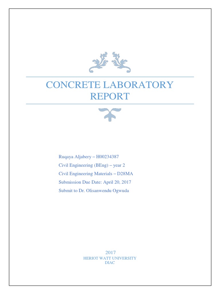 Concrete Lab Report | PDF | Fracture | Concrete