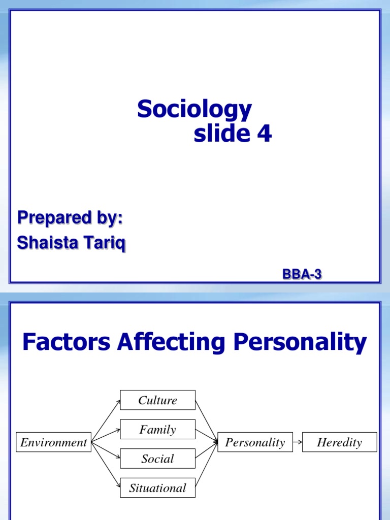 Sociology Slide 4: Prepared By: Shaista Tariq | PDF | Working Class ...