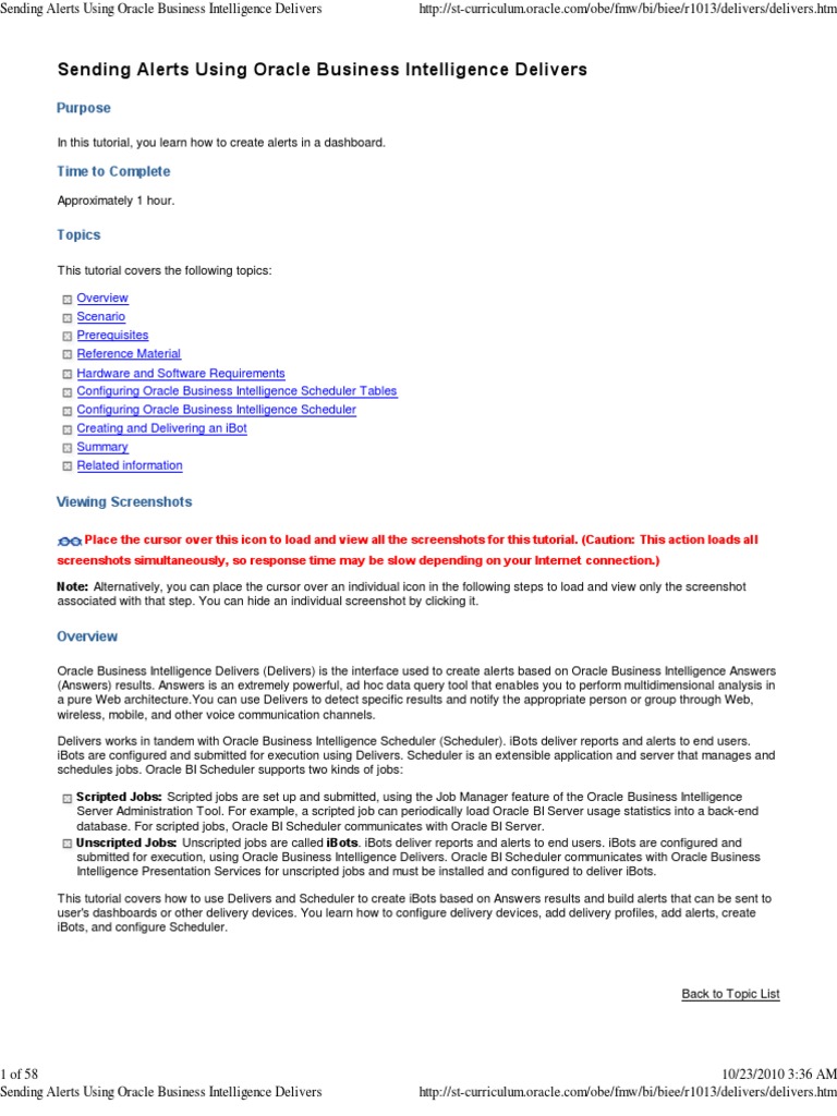 Sending Alerts Using Oracle.. | PDF | Oracle Database | Business ...
